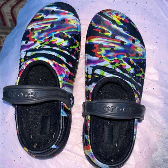 CROCS | Shoes | Crocs Black Slippers With Adjustable Heel Strap | Poshmark